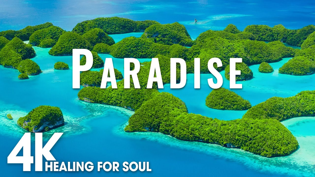 PARADISE Islands 4K ULTRA HD - Soothing Music Along With Beautiful ...