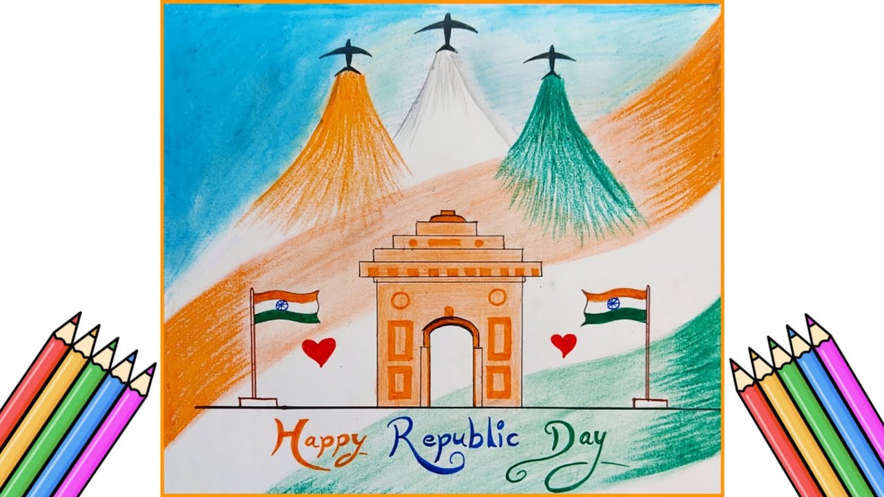 How to Draw Republic Day Drawing, Easy Drawing || - YouTube