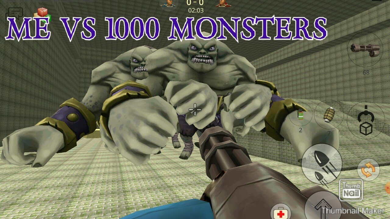 ME VS 1000 MONSTERS IN STRIKE FORTRESS BOX - YouTube