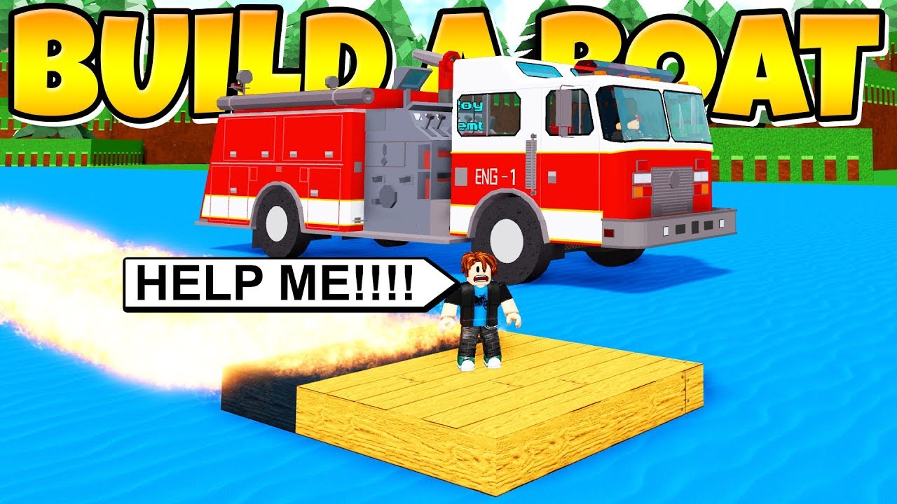 WORKING FIRE TRUCK In Build a Boat! - YouTube