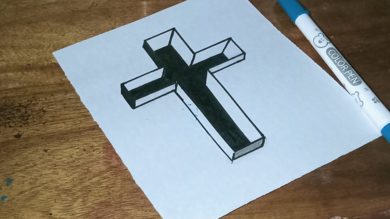 How To Draw A Cross In 3D. How Do YOU See The Hole in The Middle of a ...