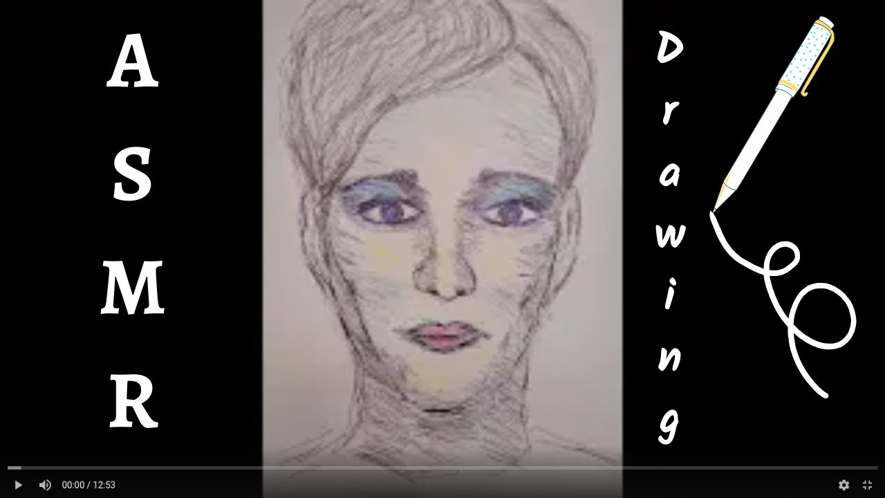 ASMR Relaxing Drawing with Pen, Pencil and Music - YouTube