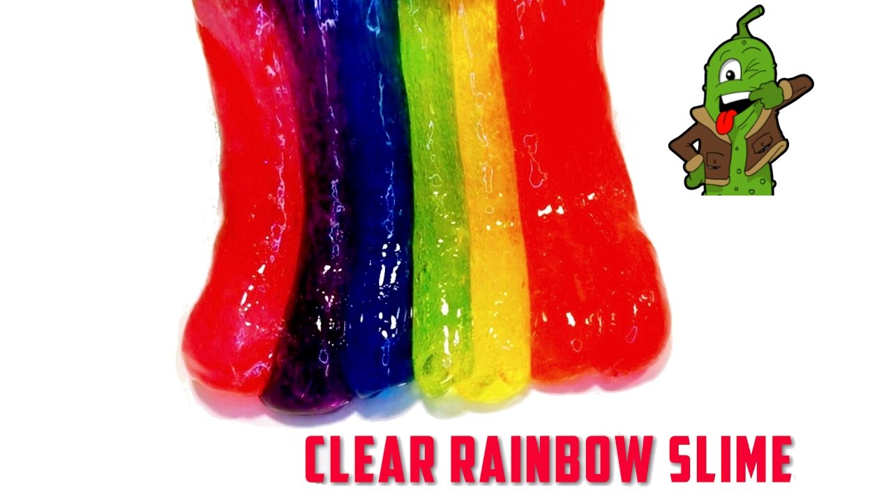 RAINBOW CLEAR SLIME 🌈 - YouTube
