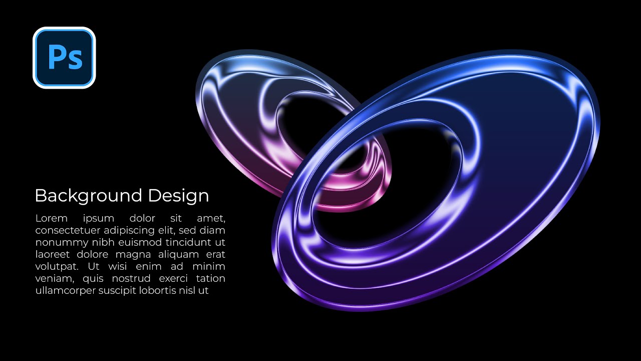 Make Object with Chrome Liquefy effect for Background in Photoshop ...