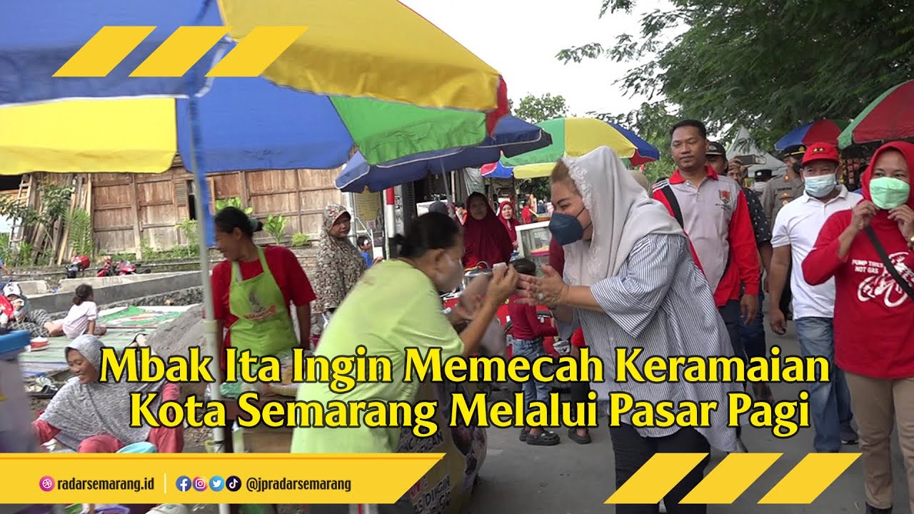 Pecah Keramaian Kota Semarang Melalui Pasar Pagi - YouTube