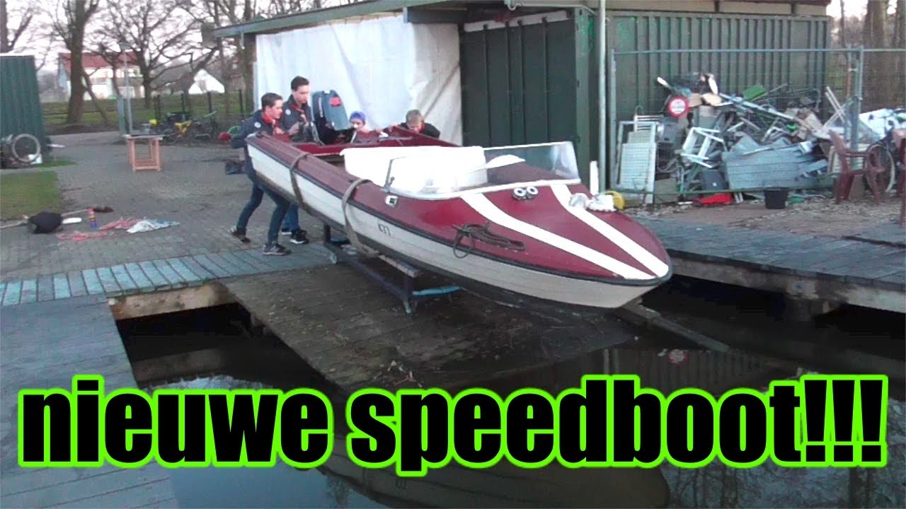 De nieuwe speedboot kopen en in het water doen!! (2018) - YouTube