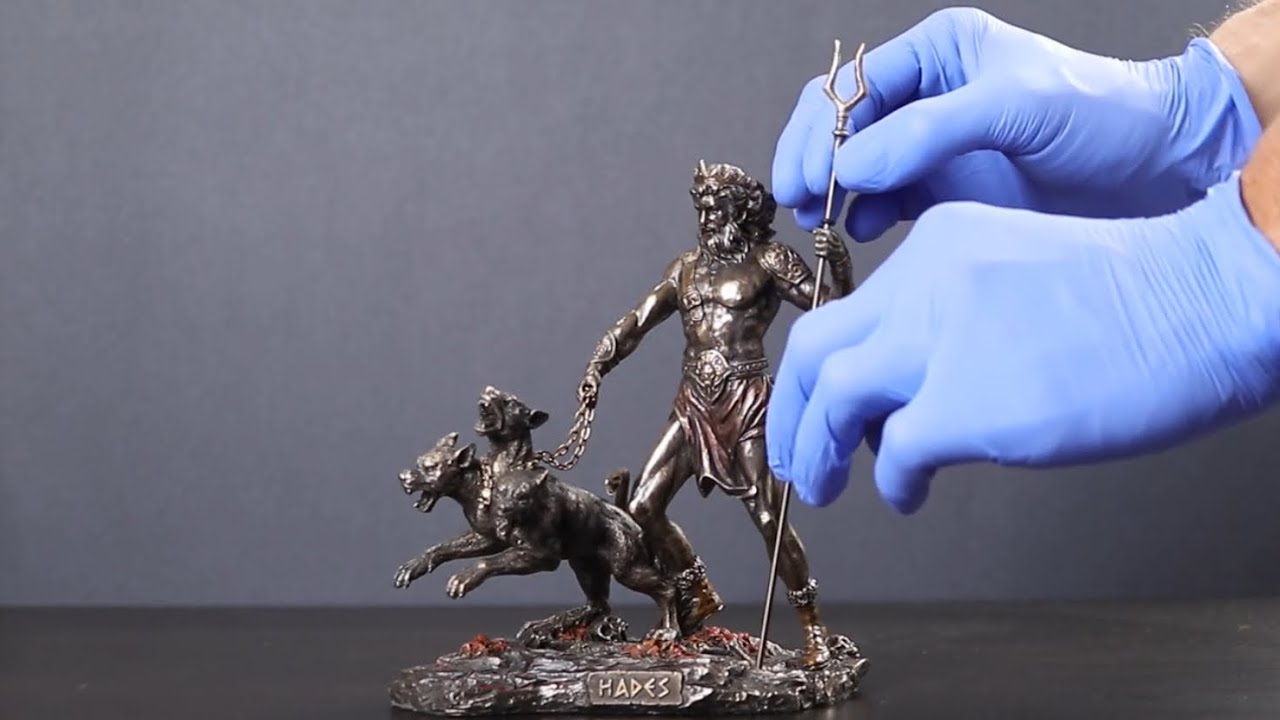 Unboxing Medieval Greek Statue Hades with Bident and Cerberus ...