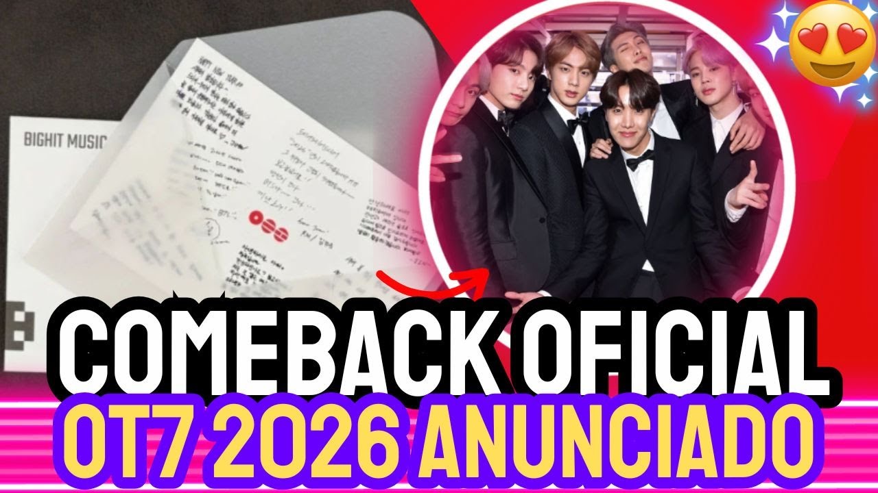 ¡OFICIAL! BTS confirma su regreso OT7 y anuncia comeback para marzo de ...
