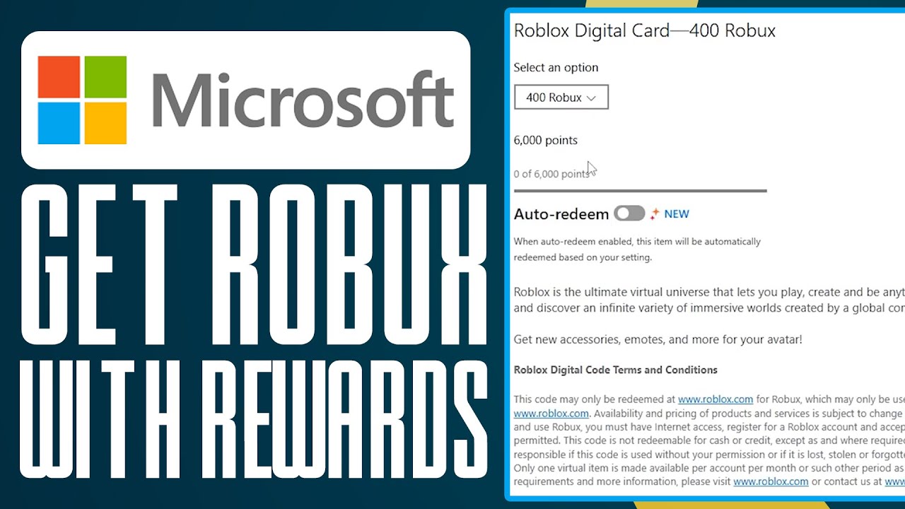How To Use Microsoft Rewards For Robux 2025 | Get Robux With Microsoft ...