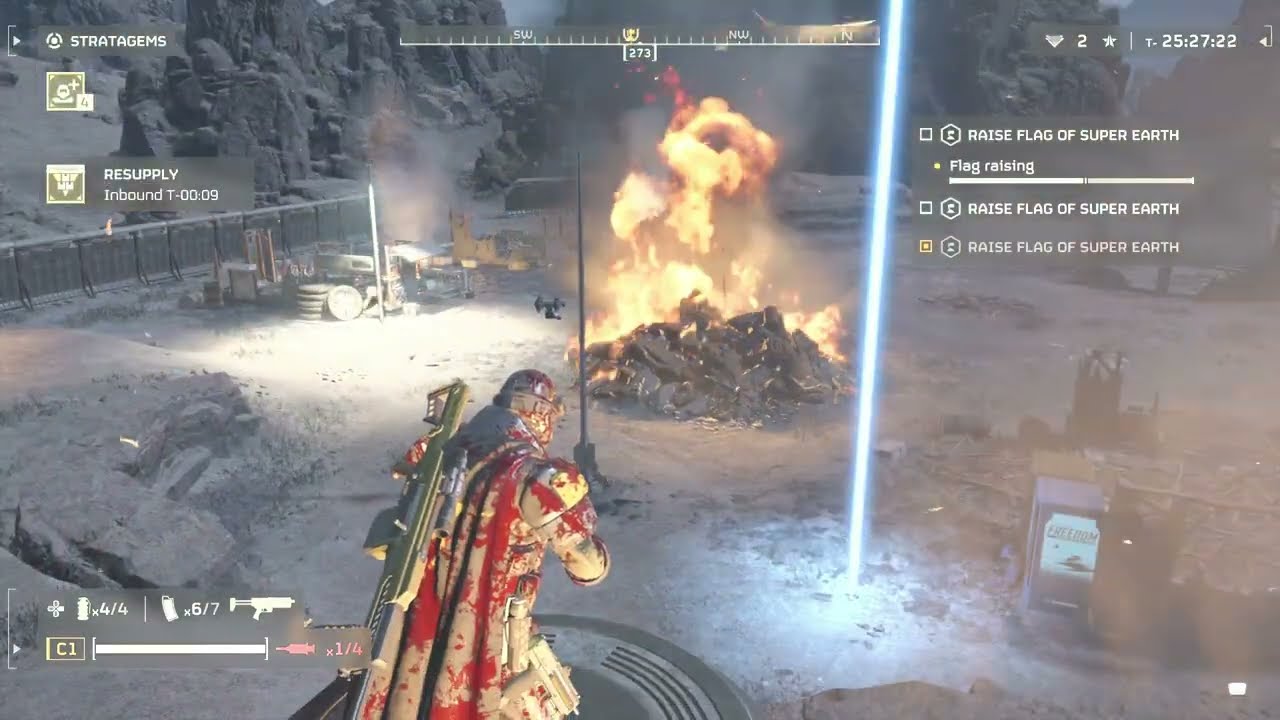 HELLDIVERS 2_solo vs Automatons, spread democracy mission (easy mode) #helldivers2 #solo - YouTube