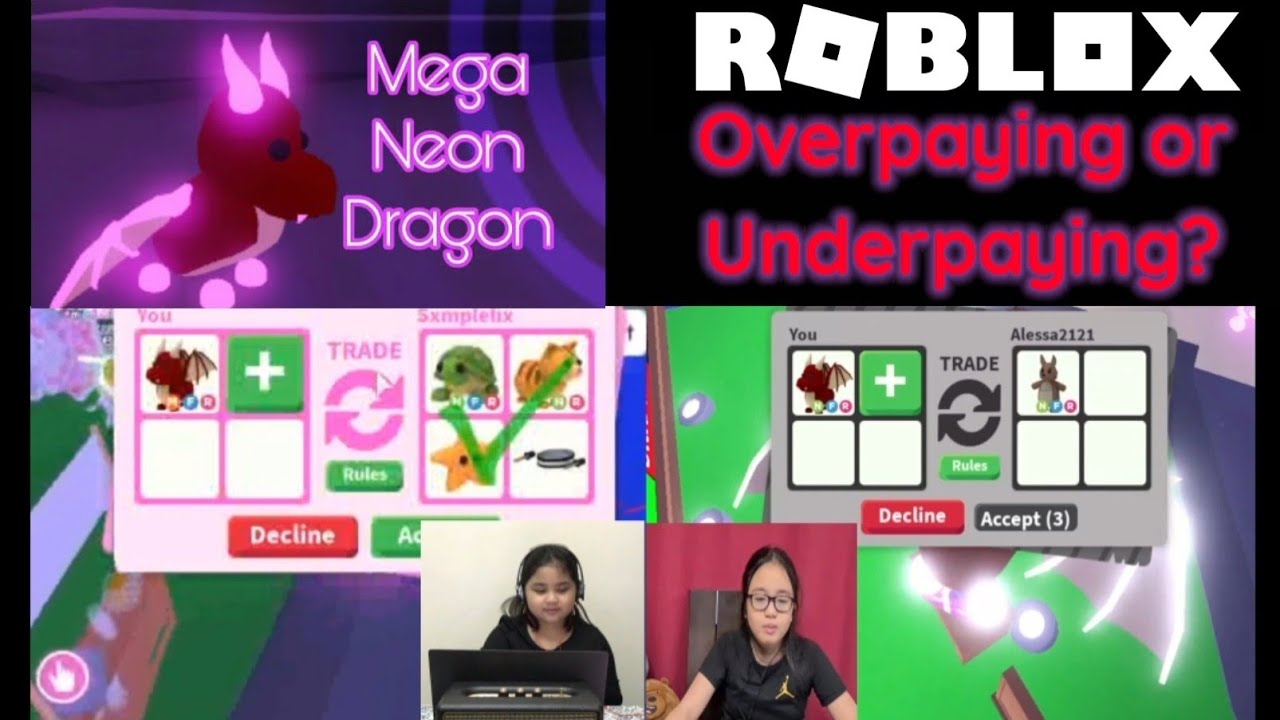 Finding offers for Mega Neon and Neon Dragon | ROBLOX Adopt Me! - YouTube