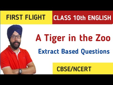 class 10 english poem a tiger in the zoo extract based questions ...