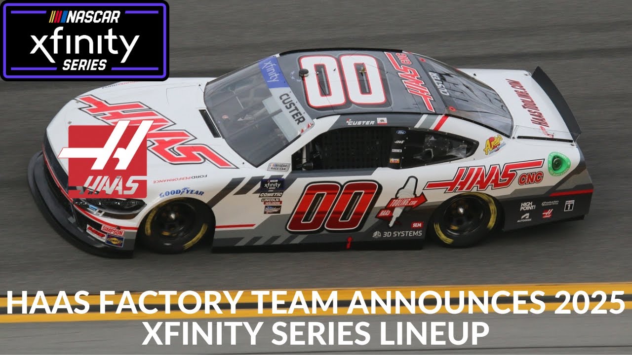 Haas Factory Team Announces 2025 Xfinity Series Lineup - YouTube