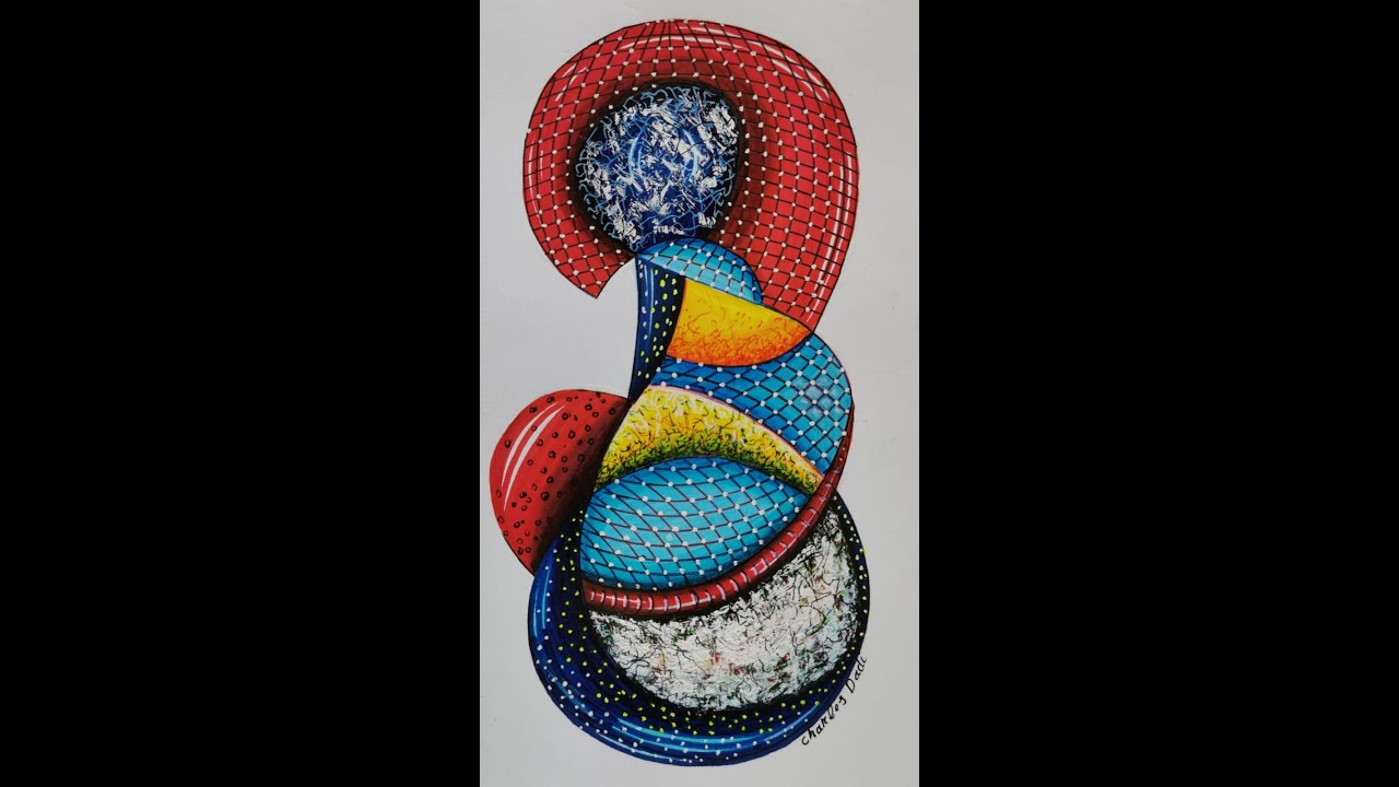 How to draw with simple technique amazing color-drawings. - Charles ...