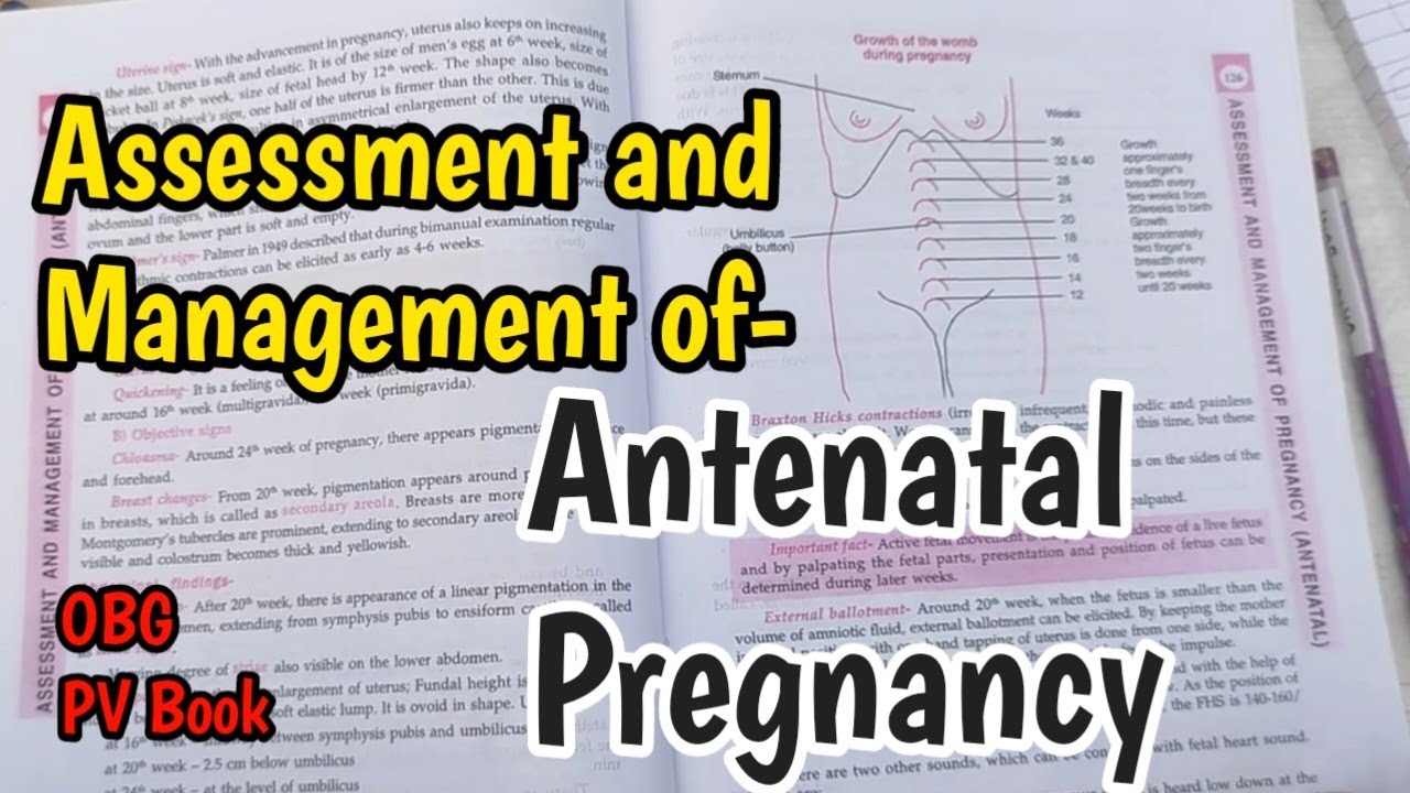 PV Book|| Chp 3 Assessment and Management of Pregnancy (Antenatal ...