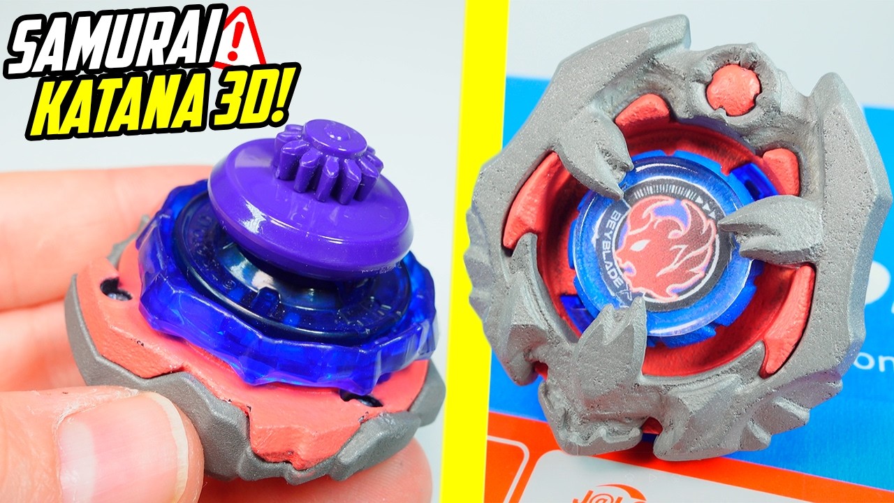 ⚔️ ¡Creé un BEYBLADE 3D ÉPICO! 🔥 Nuevo Samurai Katana 3D de Beyblade X ...