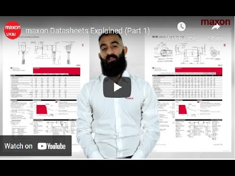 (Subtitled) maxon Datasheets Explained - YouTube