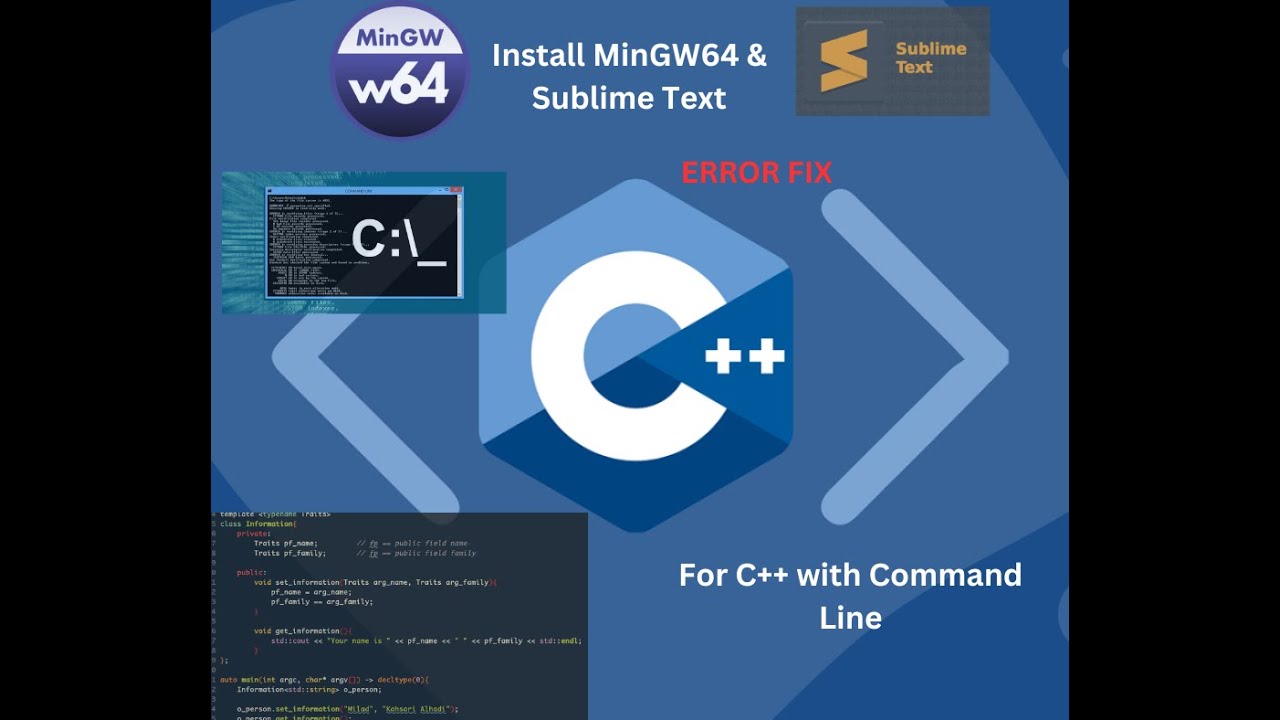 "Install MinGW64 & Sublime Text for C++ Development (Fix Common Errors) - YouTube