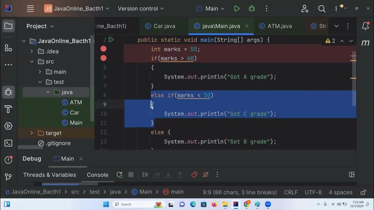 #7 #Arrays #Conditional statements #for loop and foreach in Java - YouTube