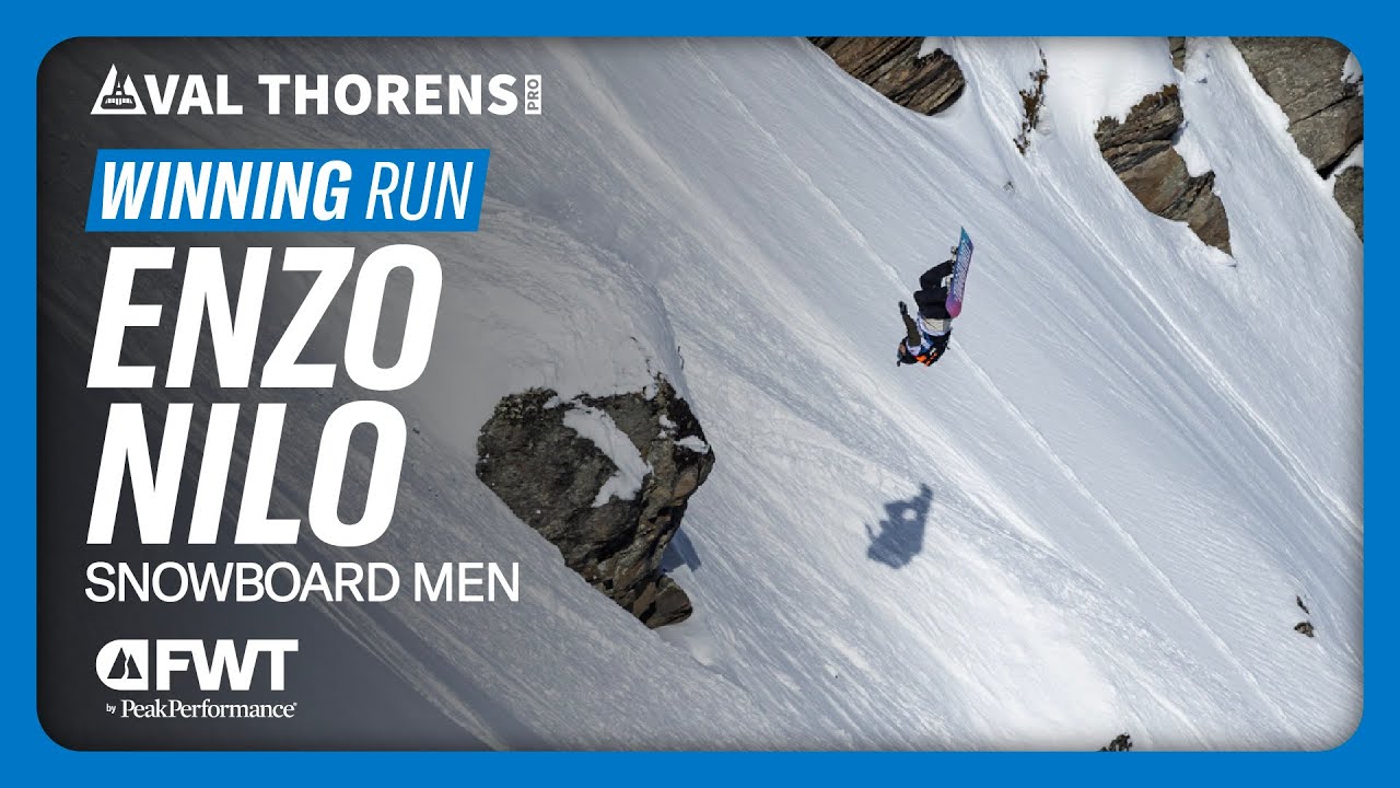 Enzo Nilo Snowboard Men Winning Run I FWT 2025 Val Thorens Pro - YouTube
