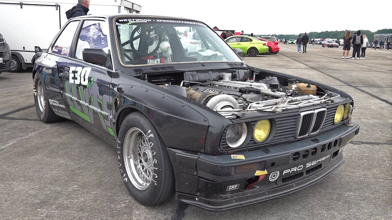 950HP BMW 325i E30 24V Turbo PTB-Racing 0-257 KM/H Acceleration! - YouTube
