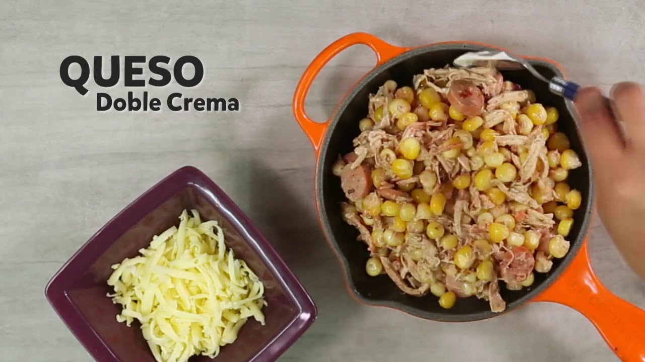 MAZORCA DESGRANADA CON POLLO - YouTube