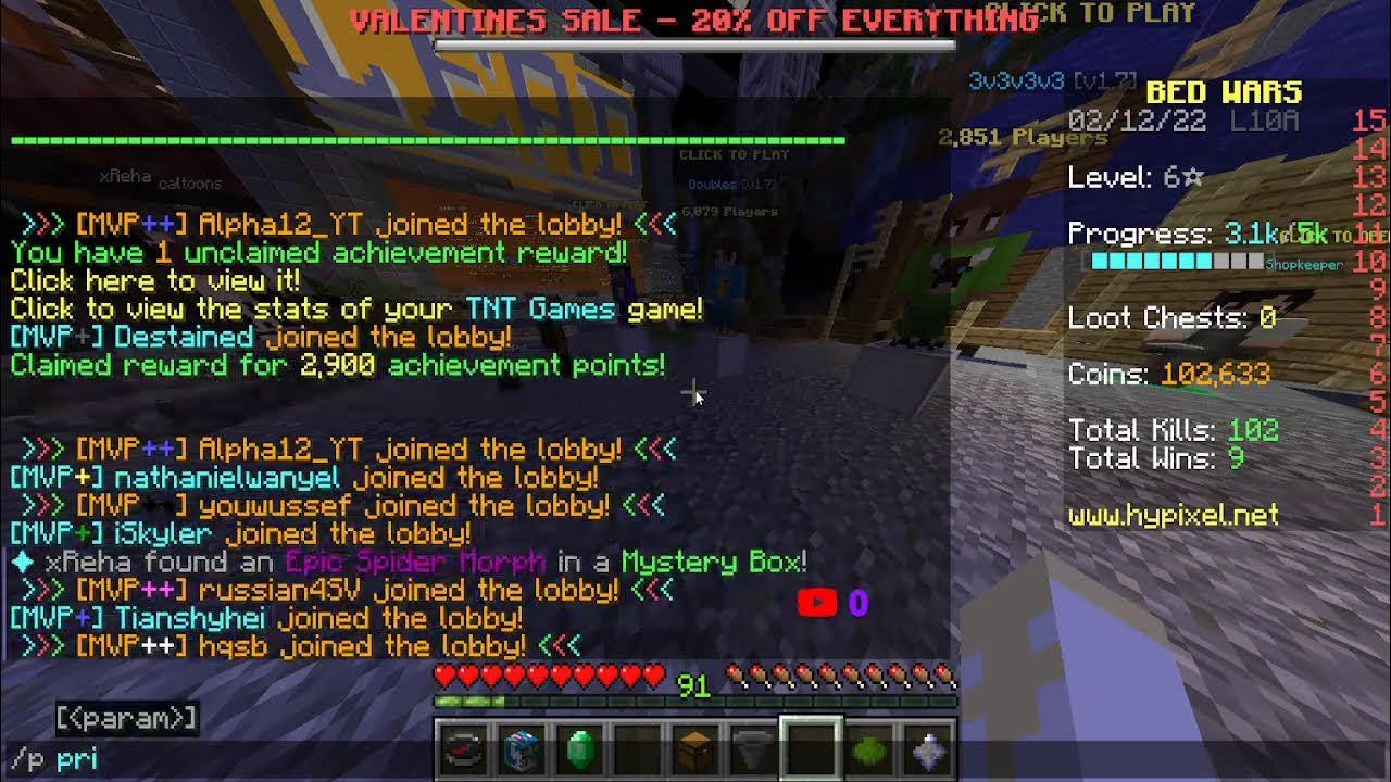 Minecraft Hypixel With New Friends And More Games - YouTube