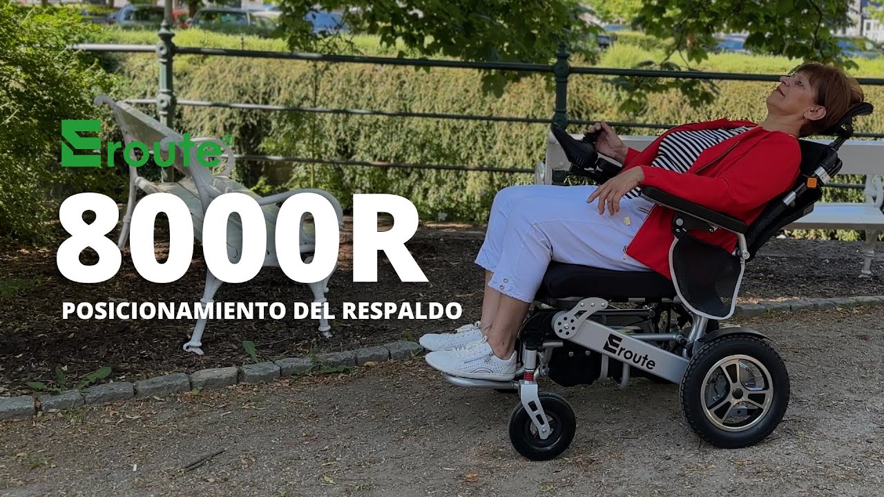 Eroute 8000R – Respaldo reclinable automático – Silla de ruedas eléctrica ligera - YouTube