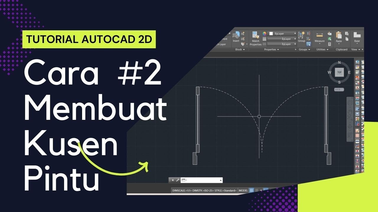 Tutorial Cara Membuat Kusen PINTU Di AUTOCAD | Step By Step #2 - YouTube