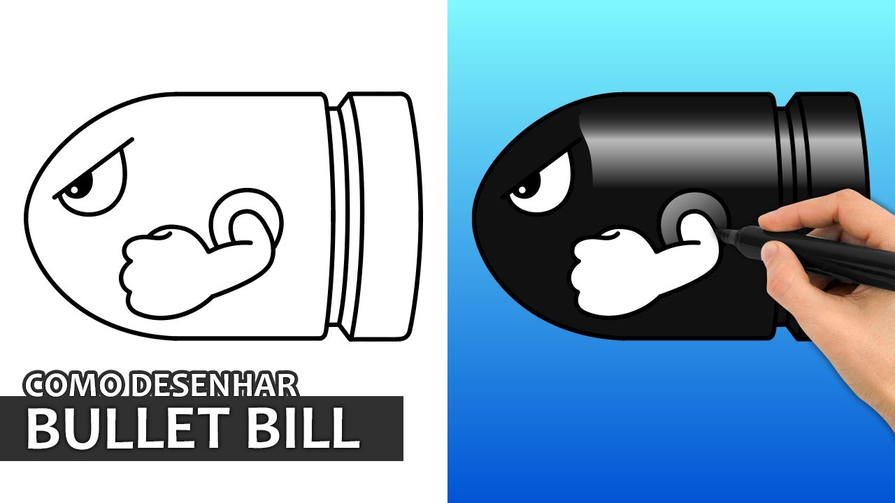 Como Desenhar Bullet Bill | Tutorial De Desenho Fácil Passo A Passo ...