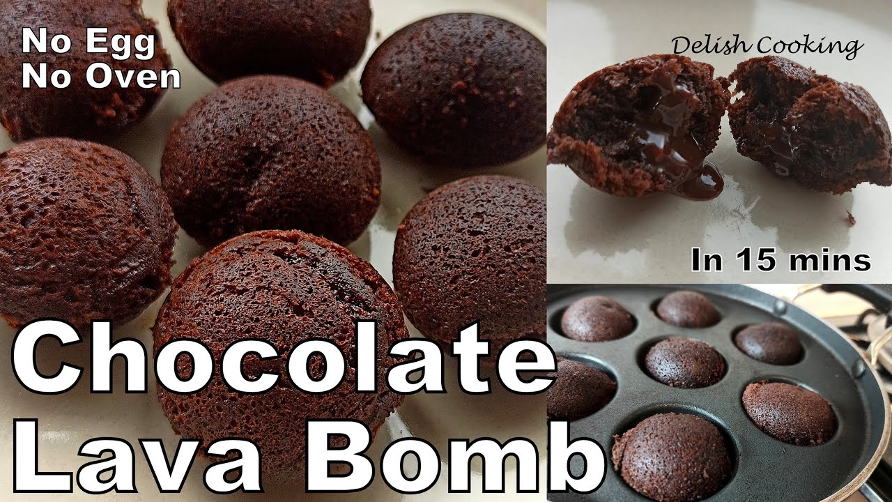 Chocolate Lava Bombs | Eggless & without Oven | 15 mins Choco Lava Bomb ...