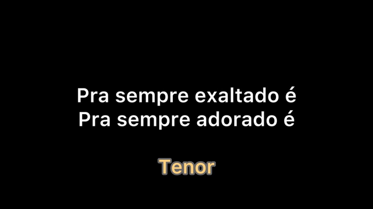 Tenor “Pra sempre, Fernandinho” com letra - YouTube