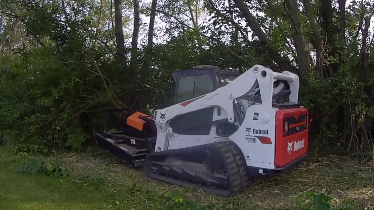 Forestry Cutter destroys brush & trees - YouTube