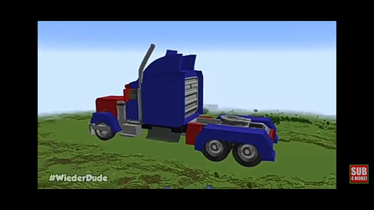 Minecraft Optimus prime truck house build challenge Noob VS Pro VS ...