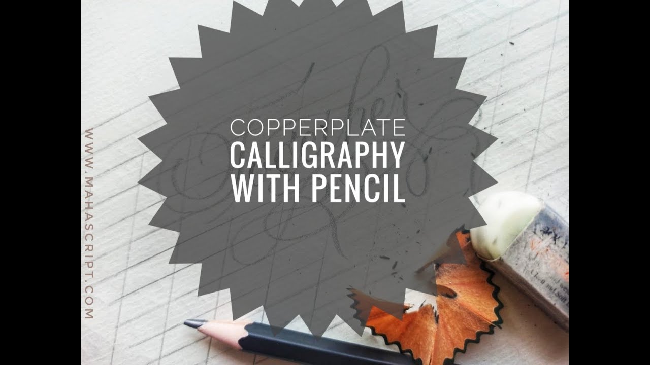Copperplate Calligraphy With Pencil / Most Satisfying Video - YouTube