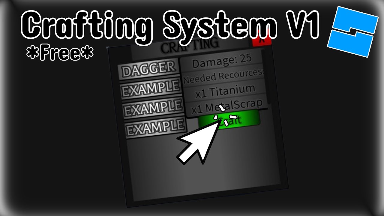 CraftingSystemV1 *free* - YouTube