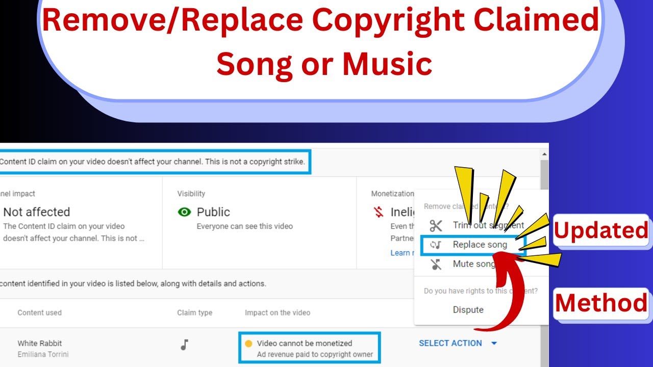How To Replace or Remove Copyright Music In YouTube | 2023 [Updated ...