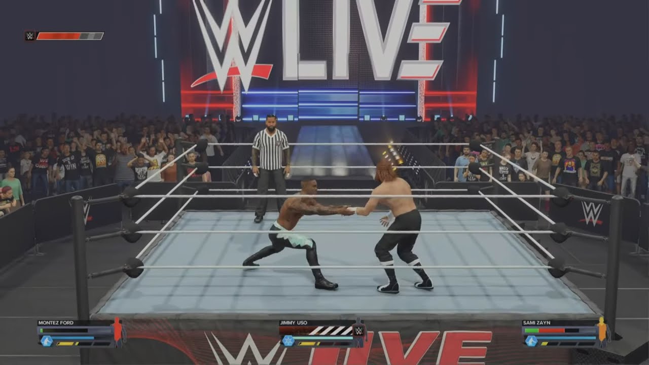 WWE 2K24: Montez Ford Vs Sami Zayn Special Guest Referee Match Ft Jimmy ...
