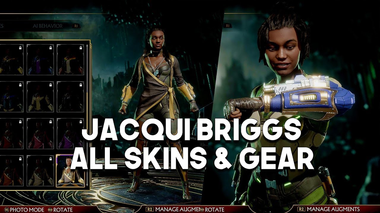 Mortal Kombat 11: Jacqui Briggs All Skins And Gear So Far - YouTube