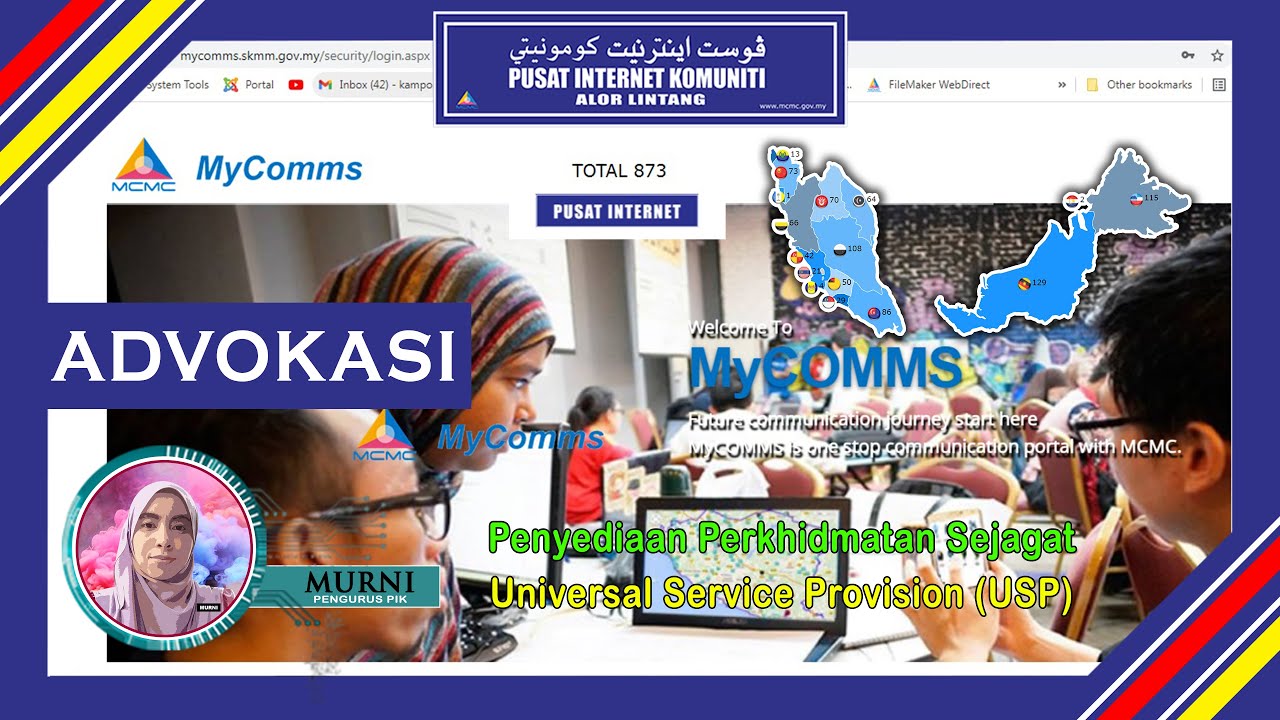 Mycomms SKMM : Pusat Internet Komuniti Alor Lintang - YouTube