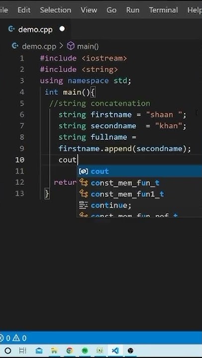 c++ string concatenation for beginner with short video - YouTube