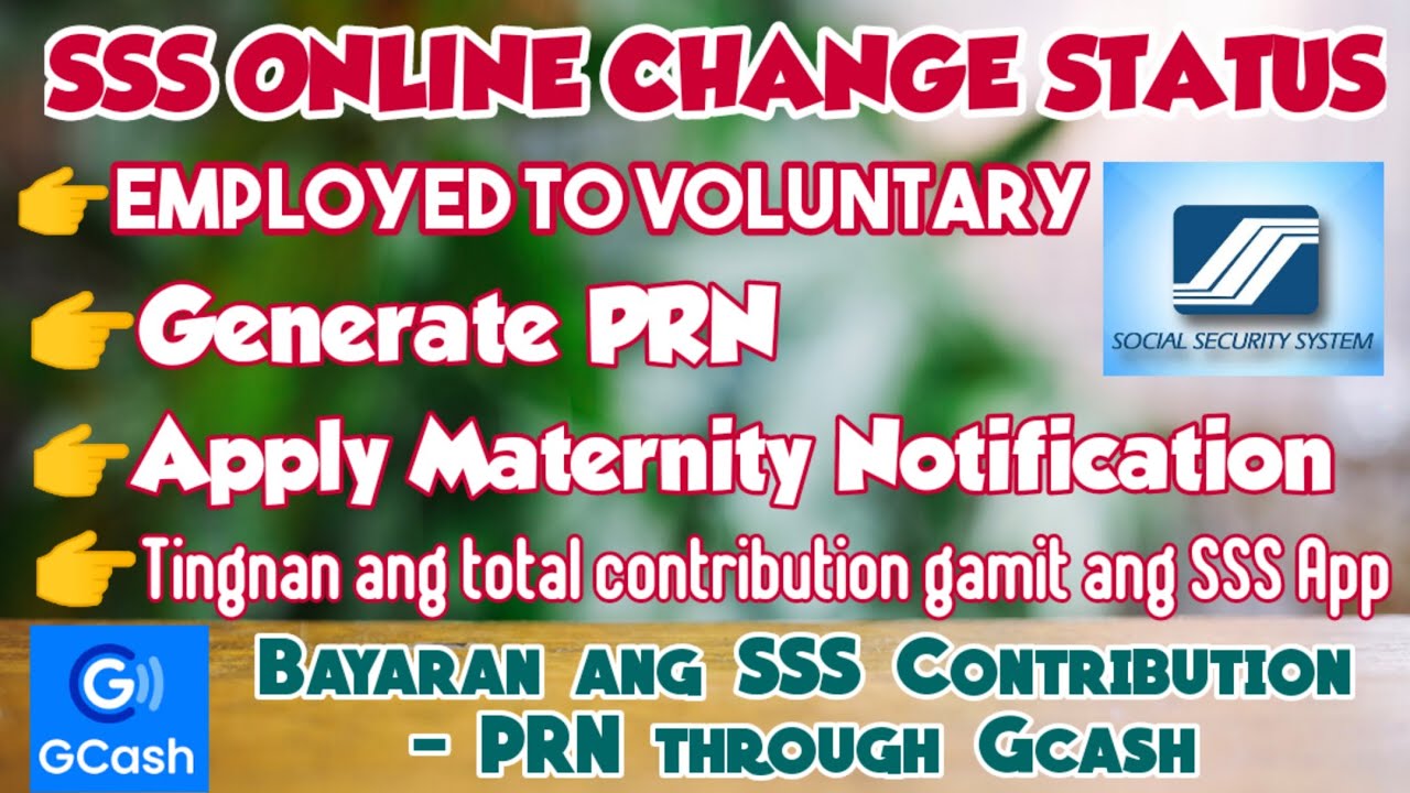 SSS CHANGE STATUS from Employed to Voluntary, Pay through Gcash & Apply ...
