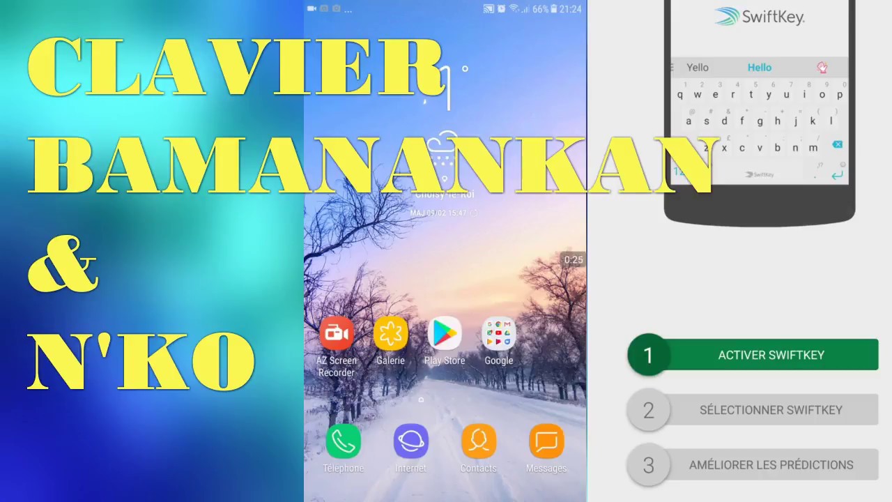 CLAVIER SWIFTKEY BAMANANKAN N'KO BAMBARA DIOULA MALINKE - YouTube