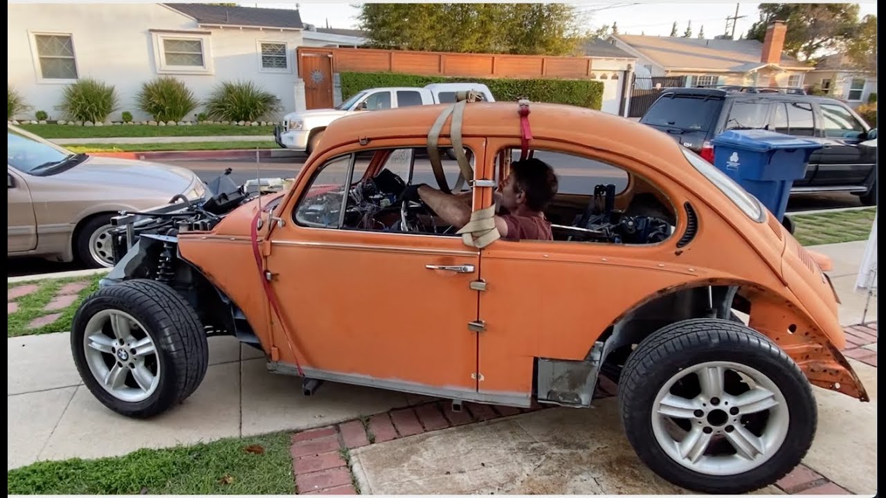 The Mutt Ep24. Vw Beetle BMW Z3 body swap. She's alive!!!!!!!!! - YouTube
