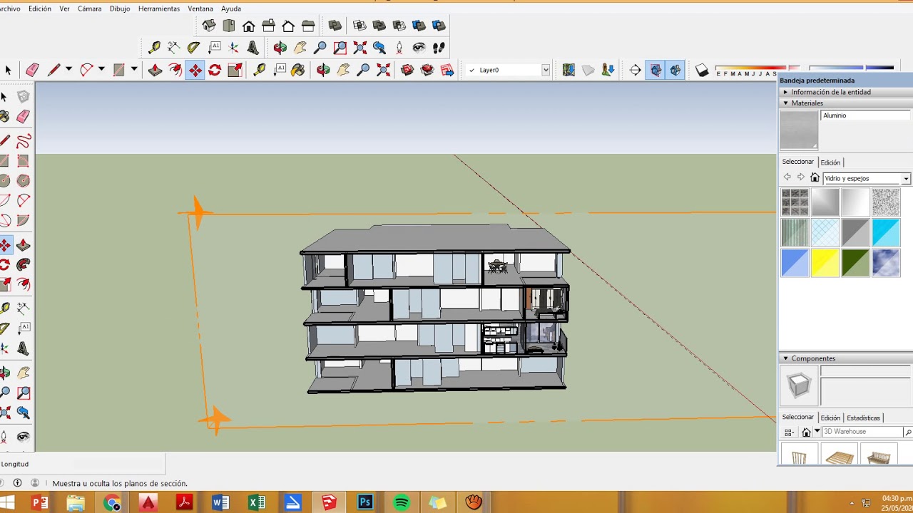 CORTES BIDIMENSIONALES EN SKECTHUP - YouTube