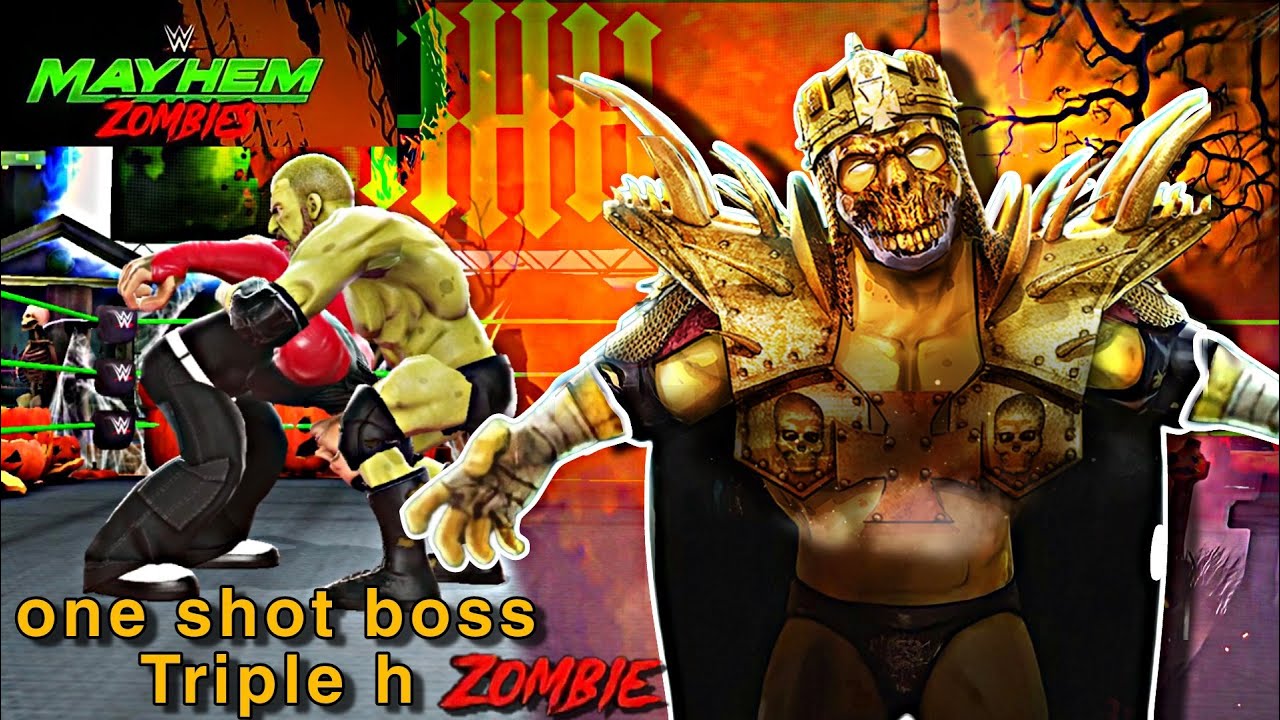 The game zombie triple h on shot boss special Wwe mayhem - YouTube