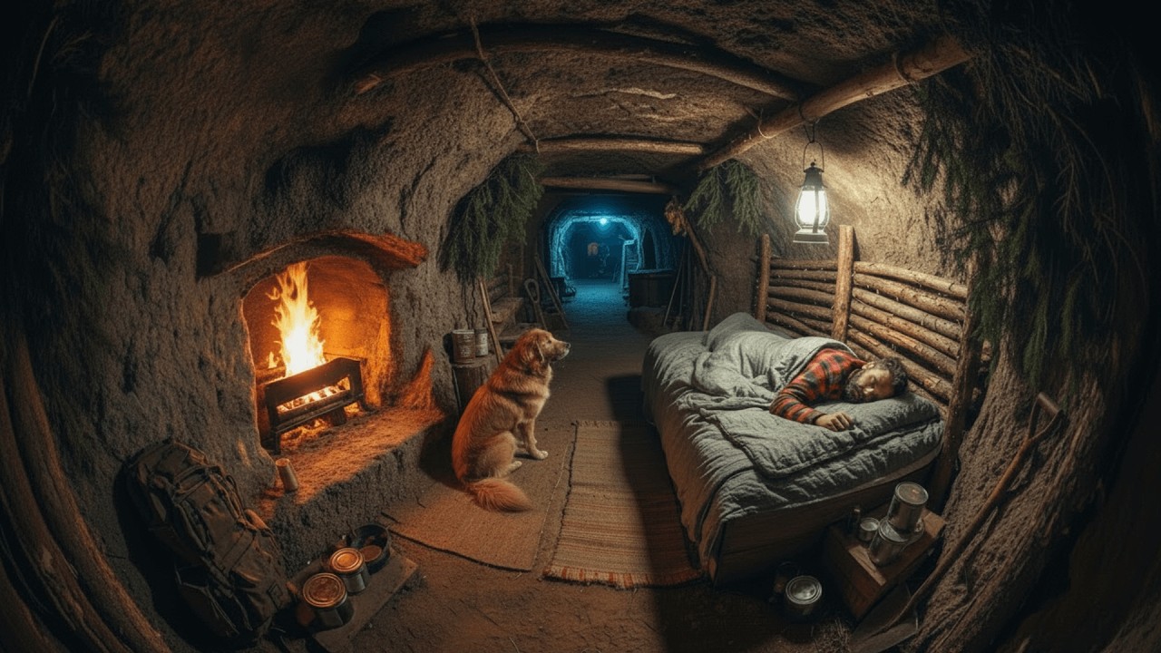 Building a Hidden Underground Shelter — Warm Secret Survival Hideout ...