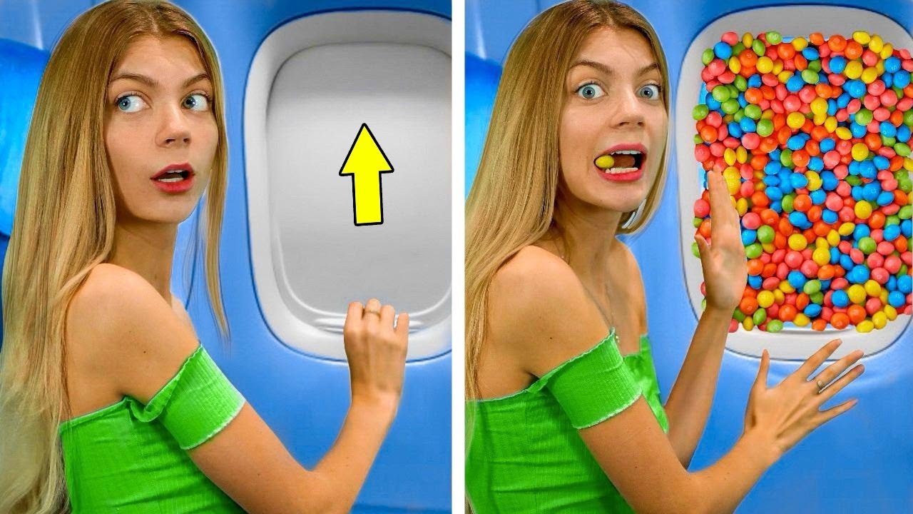 9 Ways to SNEAK SNACKS into a PLANE! Ways To Sneak FOOD & Simple DIY ...