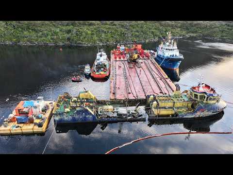 Creative Salvage of the Heimdall in Patagonia by Resolve Marine. 4K