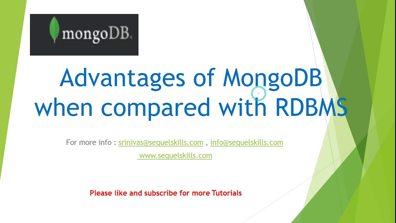 MongoDB Tutorial for Beginners | MongoDB Benefits And Uses | MongoDB ...
